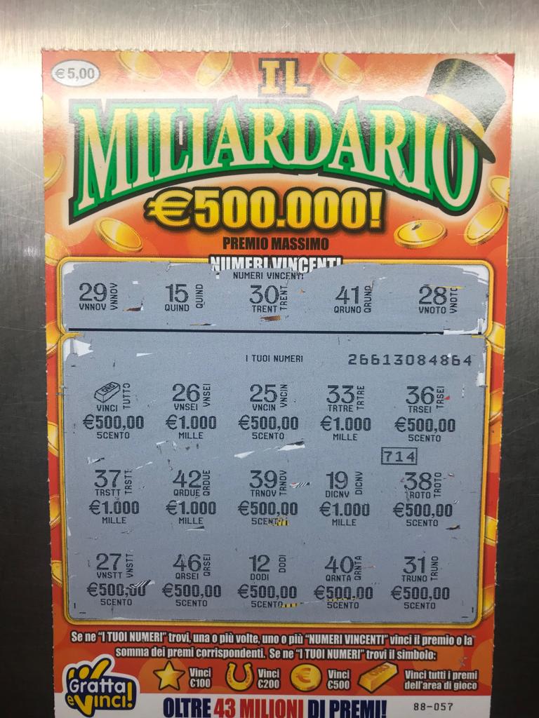 Operaio Vince 10mila Euro Al Gratta E Vinci Al Bar Onesti A Barga Noitv